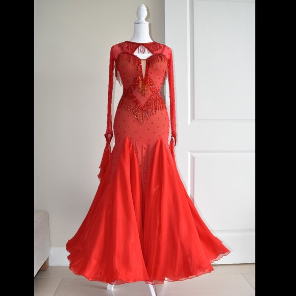 Chrisanne Clover | Dresses | Red Standard Ballroom Dress | Poshmark